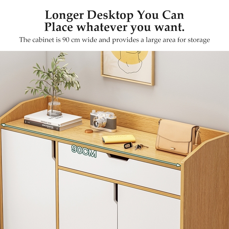 Shoe Cabinet Living Room Entrance Cabinet Removable Laminate Shoe Rack ...