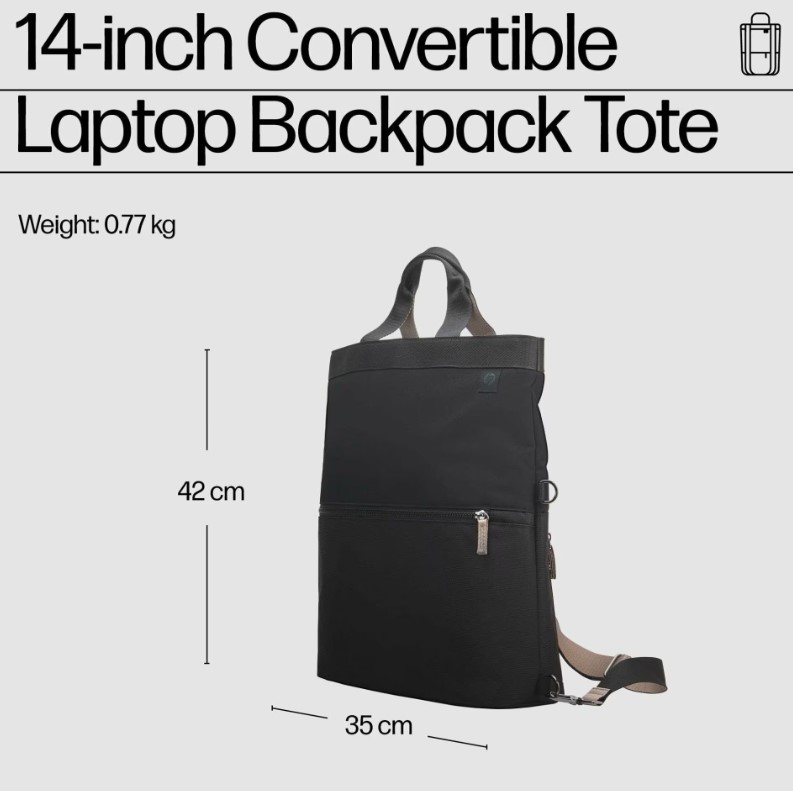 HP 14-inch Convertible Laptop Backpack Tote (9C2H1AA) /laptop notebook ...