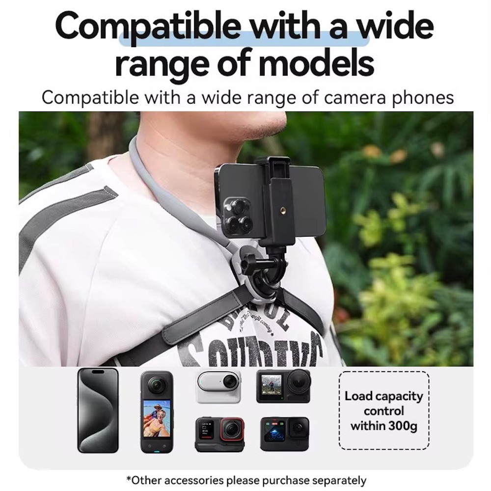 TELESIN Quick Release Neck Holder Strap Mount 2.0 for GoPro Insta360 ...