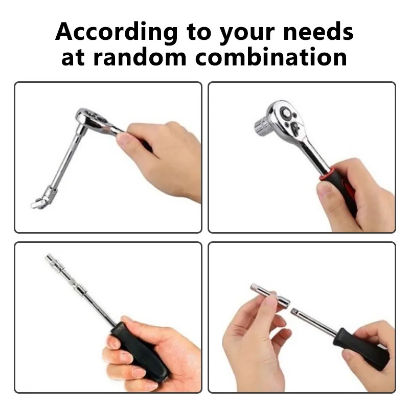 🇸🇬 ReadyStock - 46pcs Ratchet wrench set/ Car Repair Tool set Socket ...