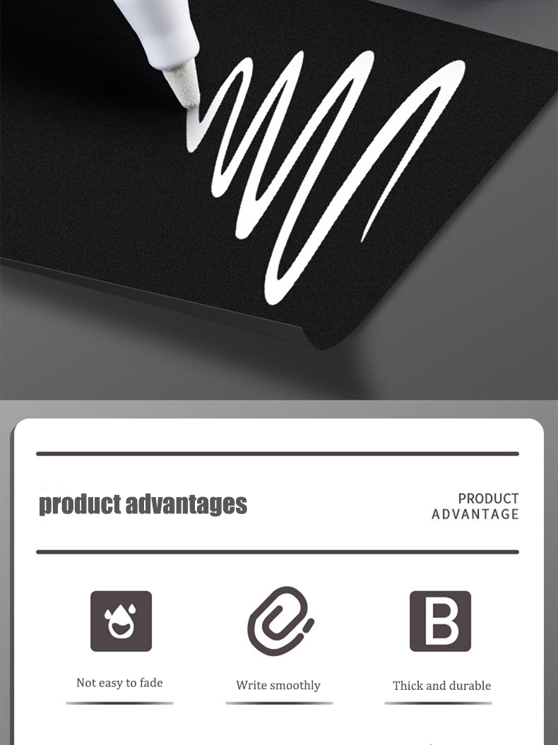 ⚡SG HOT SALE⚡Waterproof White Marker Pen Thick Oily White Pen Non ...