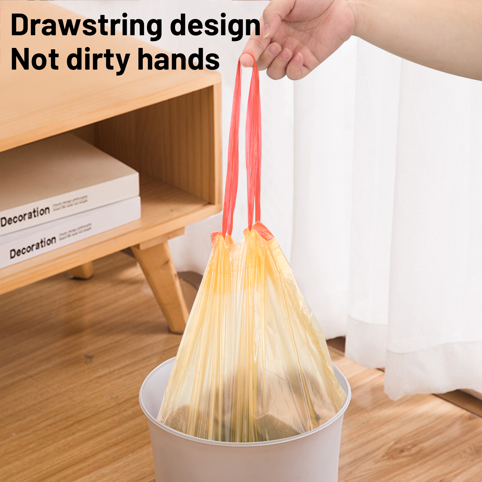 🇸🇬 [5 rolls] Drawstring Garbage Bag / Trash Bag / Disposable Trash Bags ...