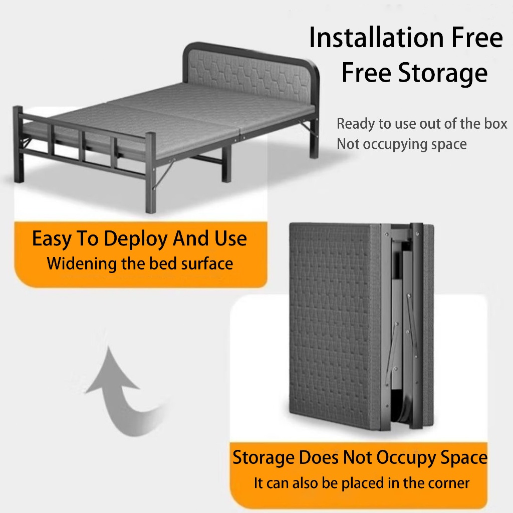 Simple Folding bed for lunch break Foldable Single Sofa Bed Portable ...