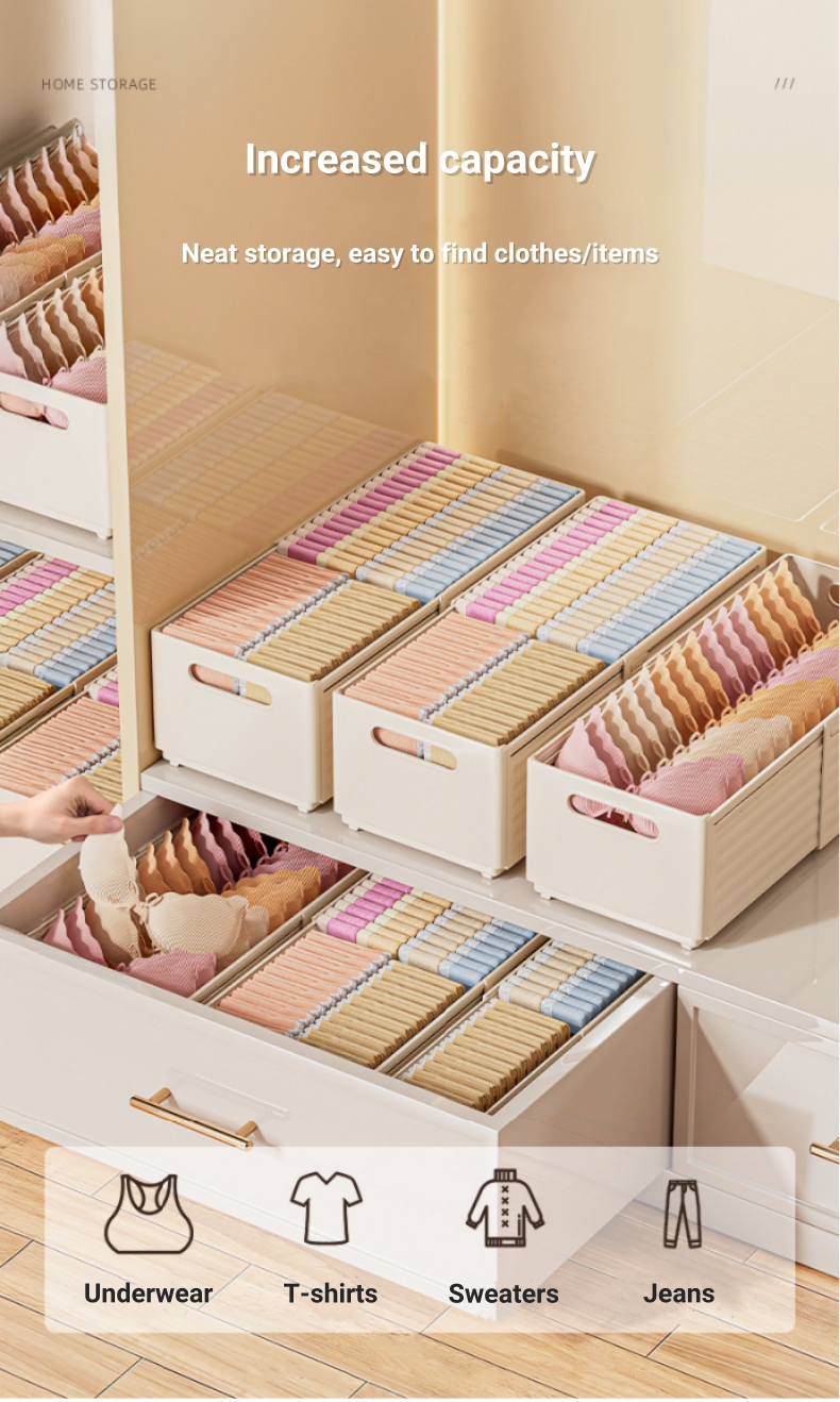 Maxvaluesg® Retractable Wardrobe Storage Box Adjustable Drawer Storage ...