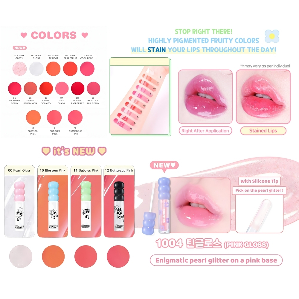 Colorgram Fruity Glass Tint 2.8g | Tanghulu Tangle Lip Tint (14 Colors ...