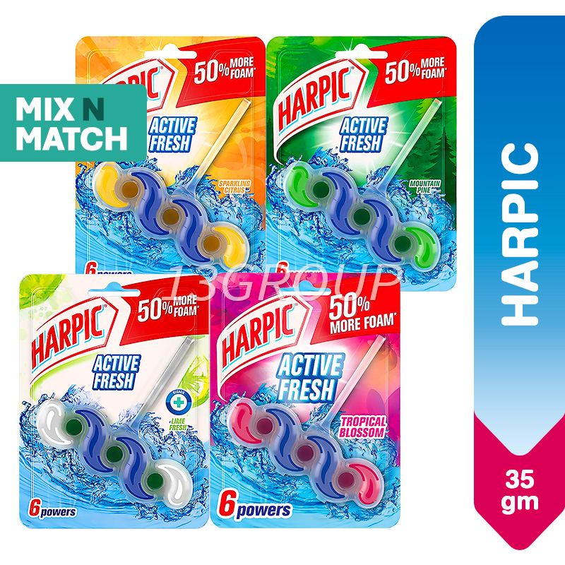 Harpic Toilet Block Rim Bowl Cleaner, 35g | Shopee Singapore
