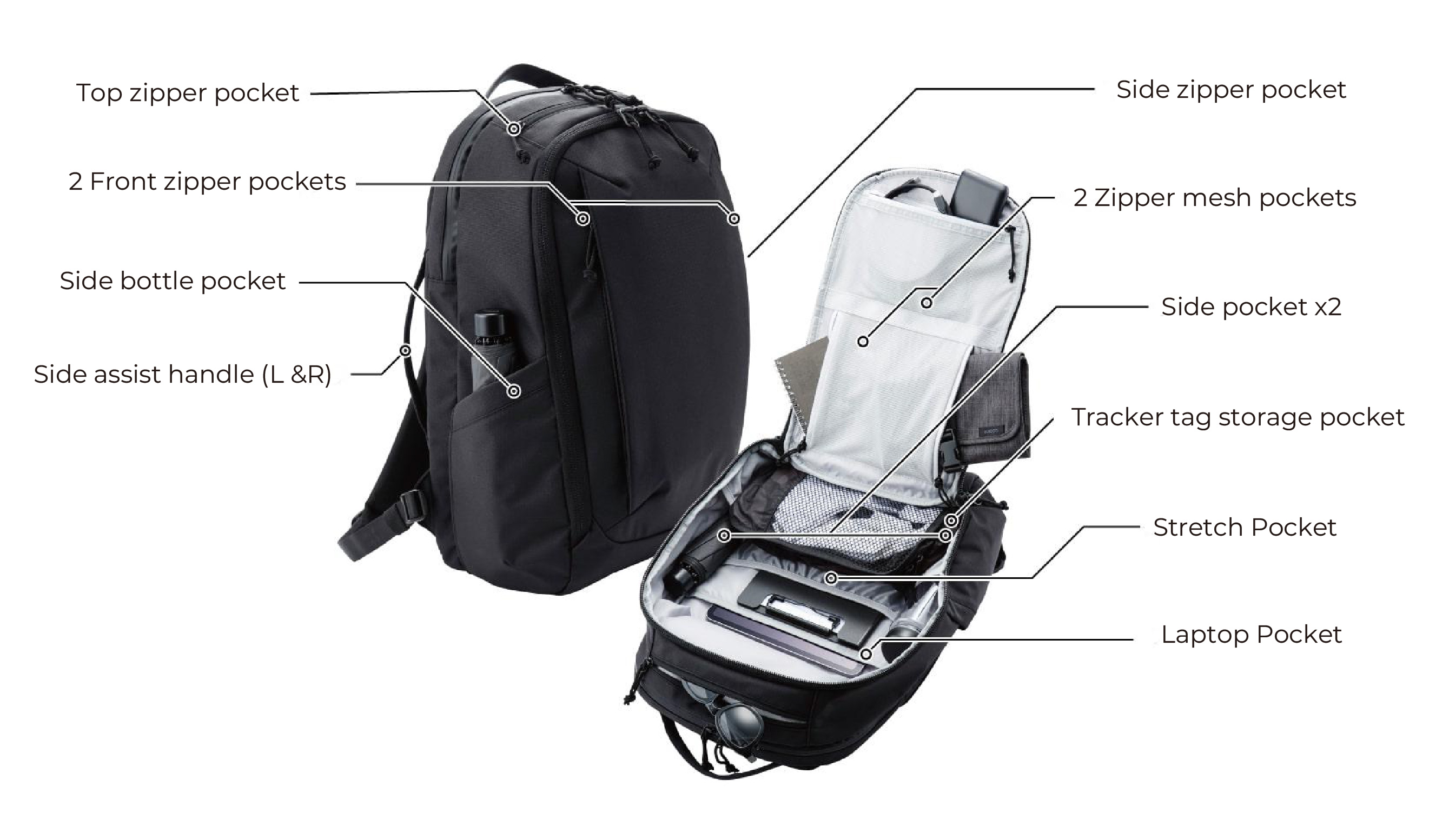 ELECOM MNL CITY Backpack/Laptop Bag/BM-MNLBP01BK/20L /Water ELECOM MNL CITY Backpack/Laptop Bag/BM-MNLBP01BK/20L /Water