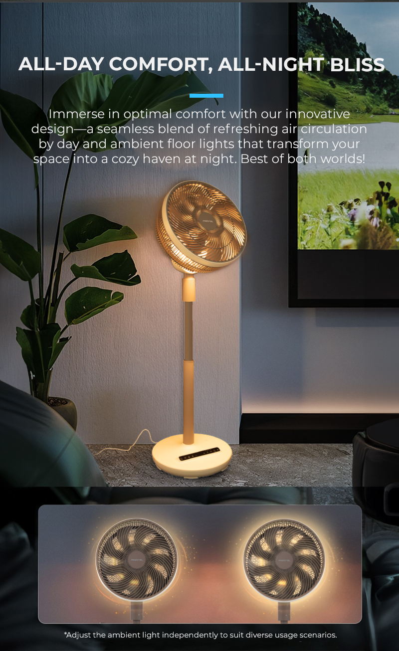 Horizon by Mistral Moonlight - 12" DC High Velocity Moodlight Fan with ...