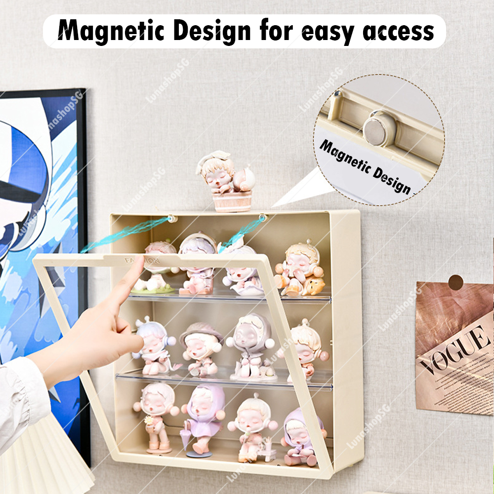 SG SELLER Wall Mount no dill Popmart Acrylic Storage Box 2in1 Display ...