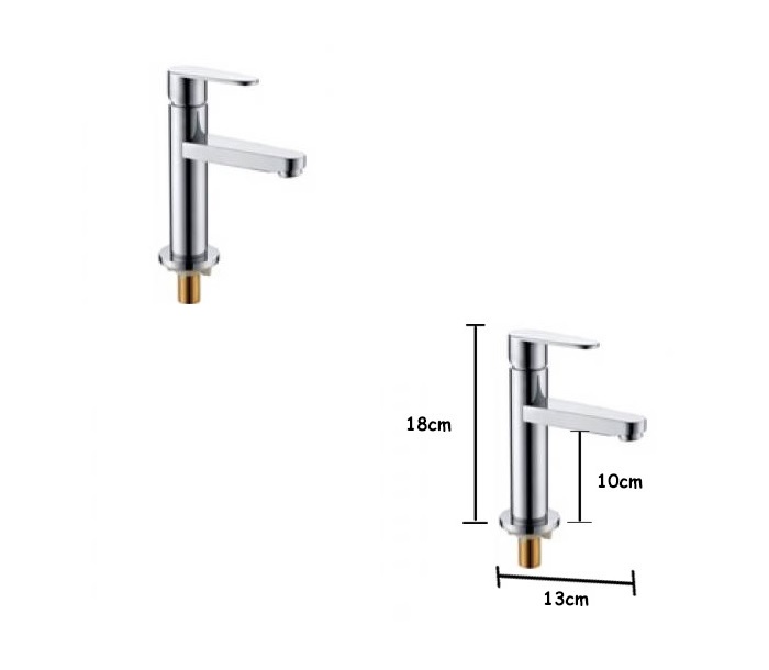 With Pozzi Chrome Cold Tap V321+ Baron A103 Basin Cabinet (with insert ...