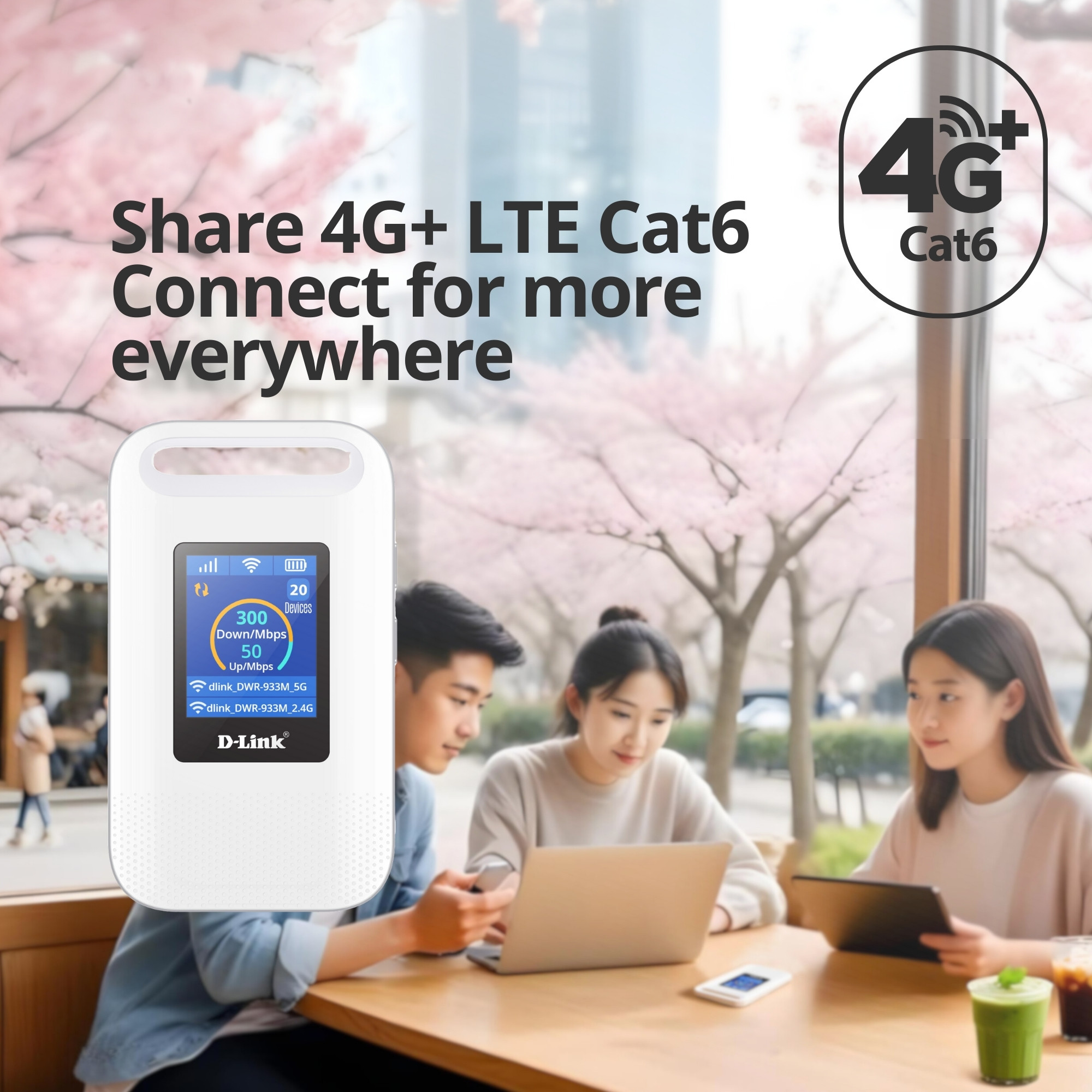 D-Link DWR-933M 4G+ Cat6 Advanced LTE Mobile Dual Band Travel WiFi ...
