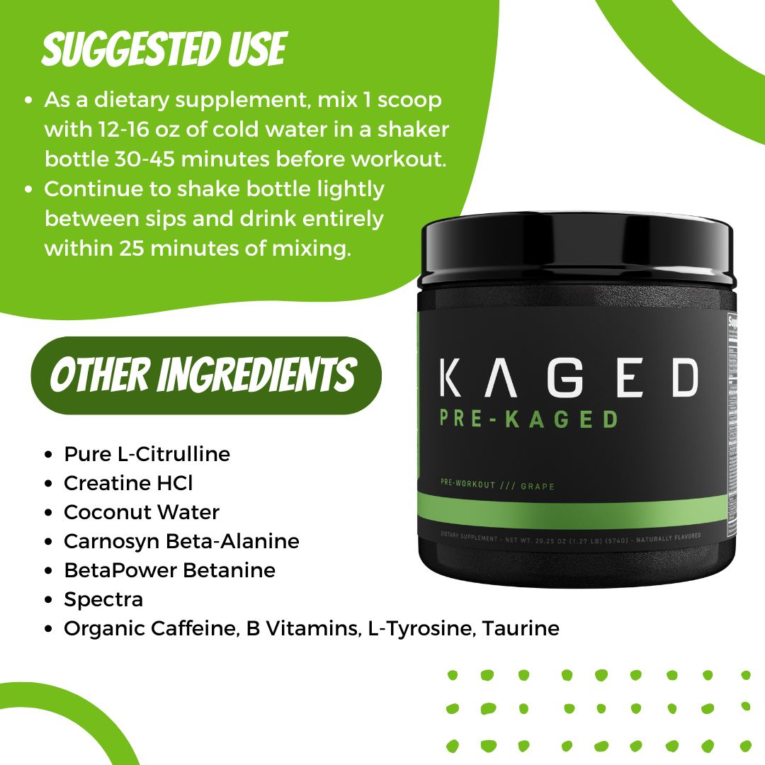Kaged, Muscle, Pre-Kaged, Pre-Workout Primer, Workout Support, 566-574g ...