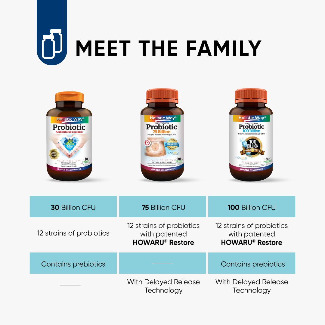 [Bundle of 4] Holistic Way Probiotic Acidophilus Complex 30 Billion ...