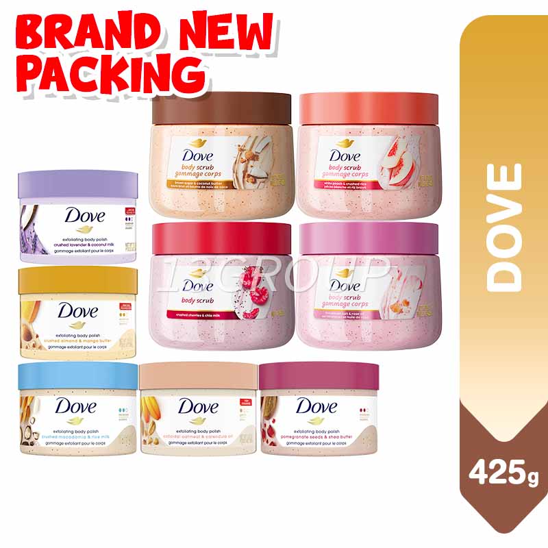 Dove Body Scrub Exfoliating Body Polish / Gently Smooths Nourishes ...