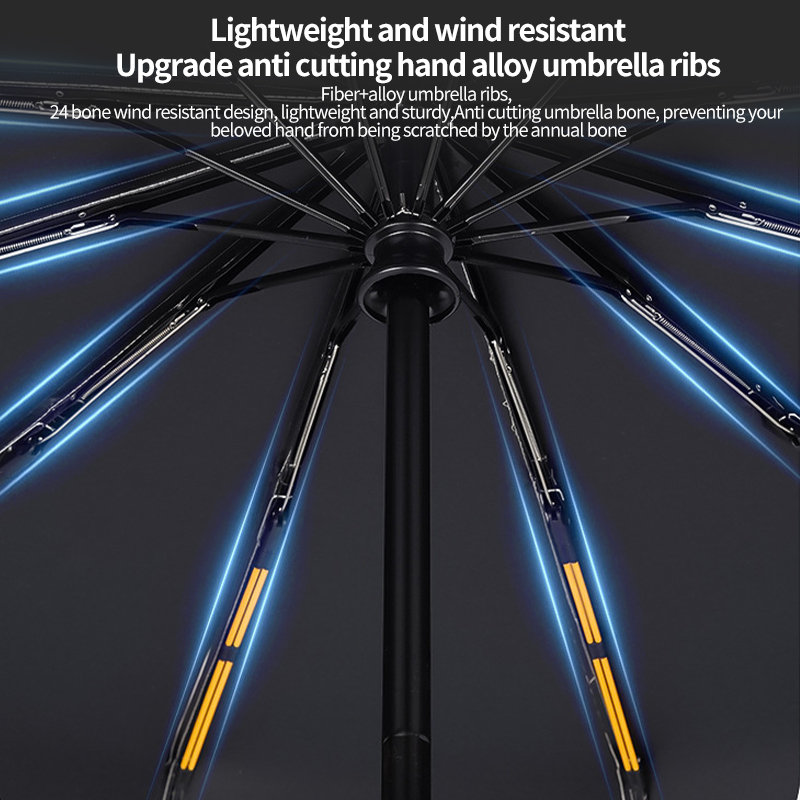 【SG Stock】2024 New 12 Ribs Automatic Umbrella Windproof Large Umbrellas Auto Open Close ...