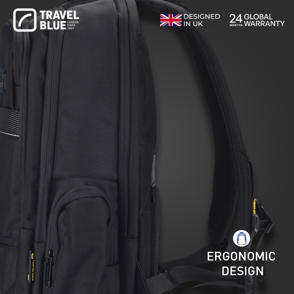 Travel Blue Luxe Pro Backpack - TB3030 | Shopee Singapore