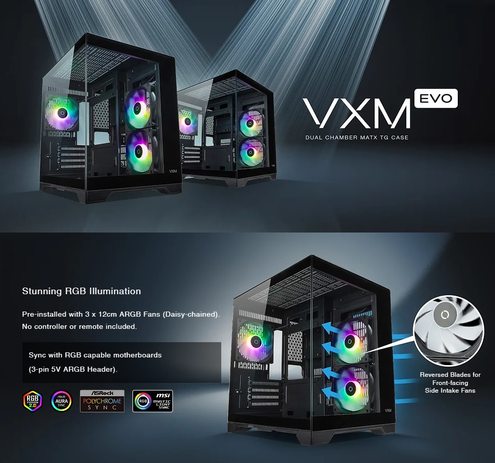 [MATX] TECWARE VXM EVO ARGB / VX TRINITY M / M2 ARGB DUAL / TRIPLE ...