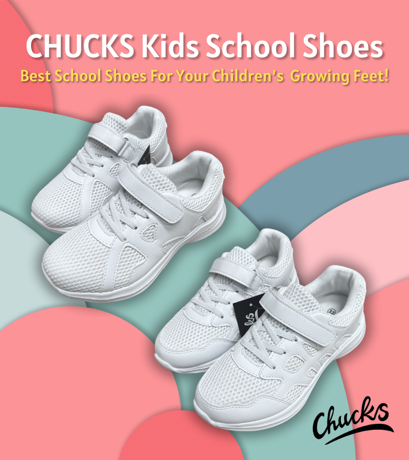 Chucks Kids School Shoes | Lightweight Cushioning Memory Form Anti-Slip ...