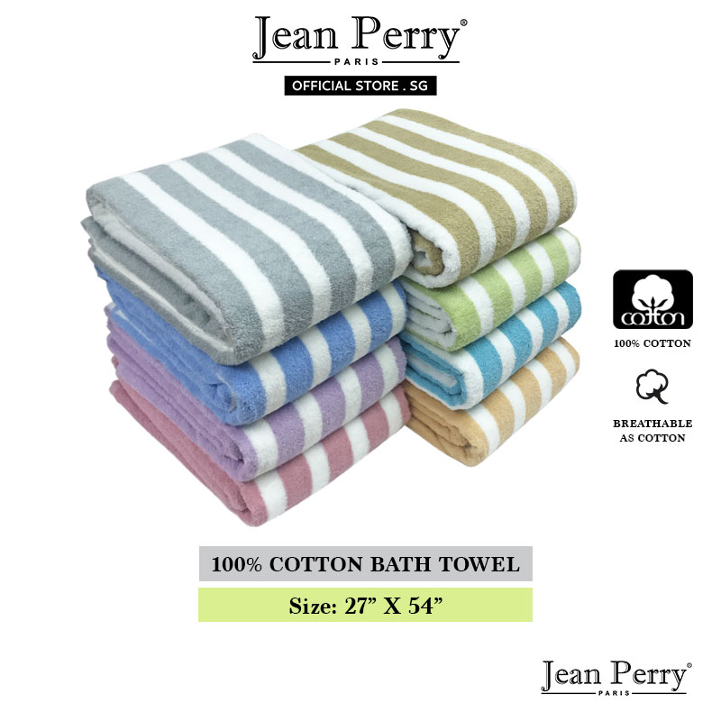 Jean Perry Tokyo Stripe Cotton Bath Towel I Towel I Bathroom Towel I ...