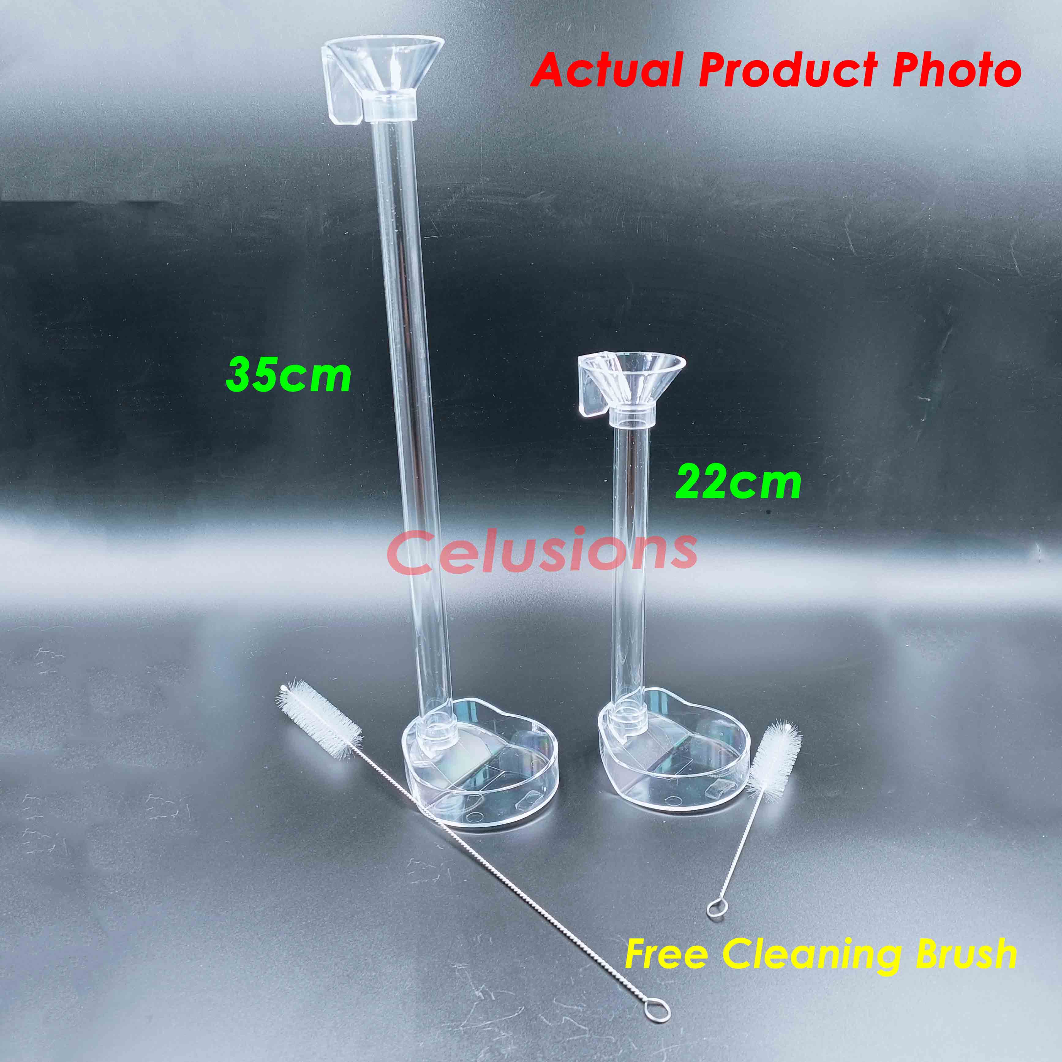 【SG Seller】⭐Aquarium Fish Tank Acrylic Feeder Tube⭐ Feeding Dish Bowl ...