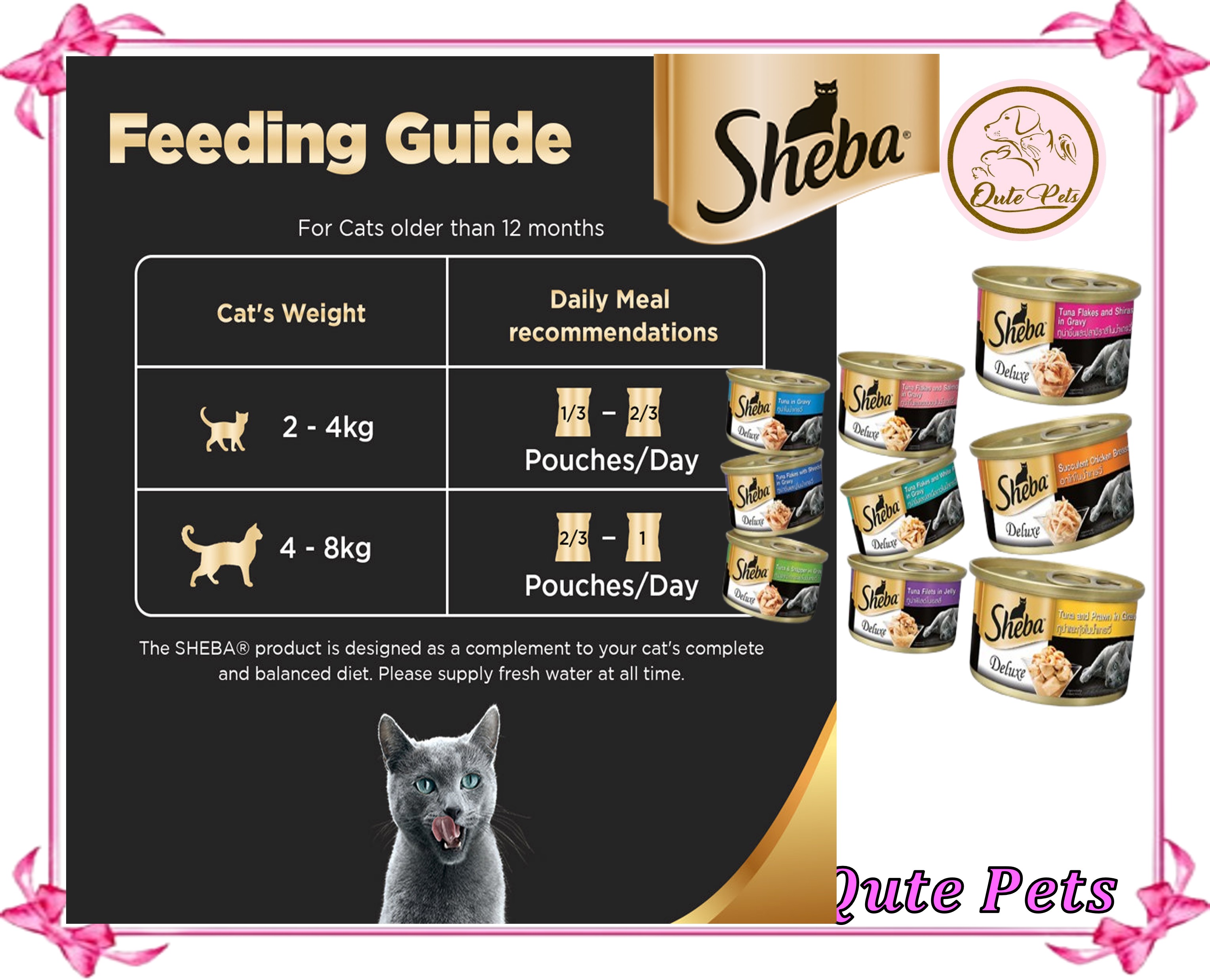 [Bundle of 24 Cans] Sheba Deluxe Series Wet Cat Food 85g | Cat Food ...
