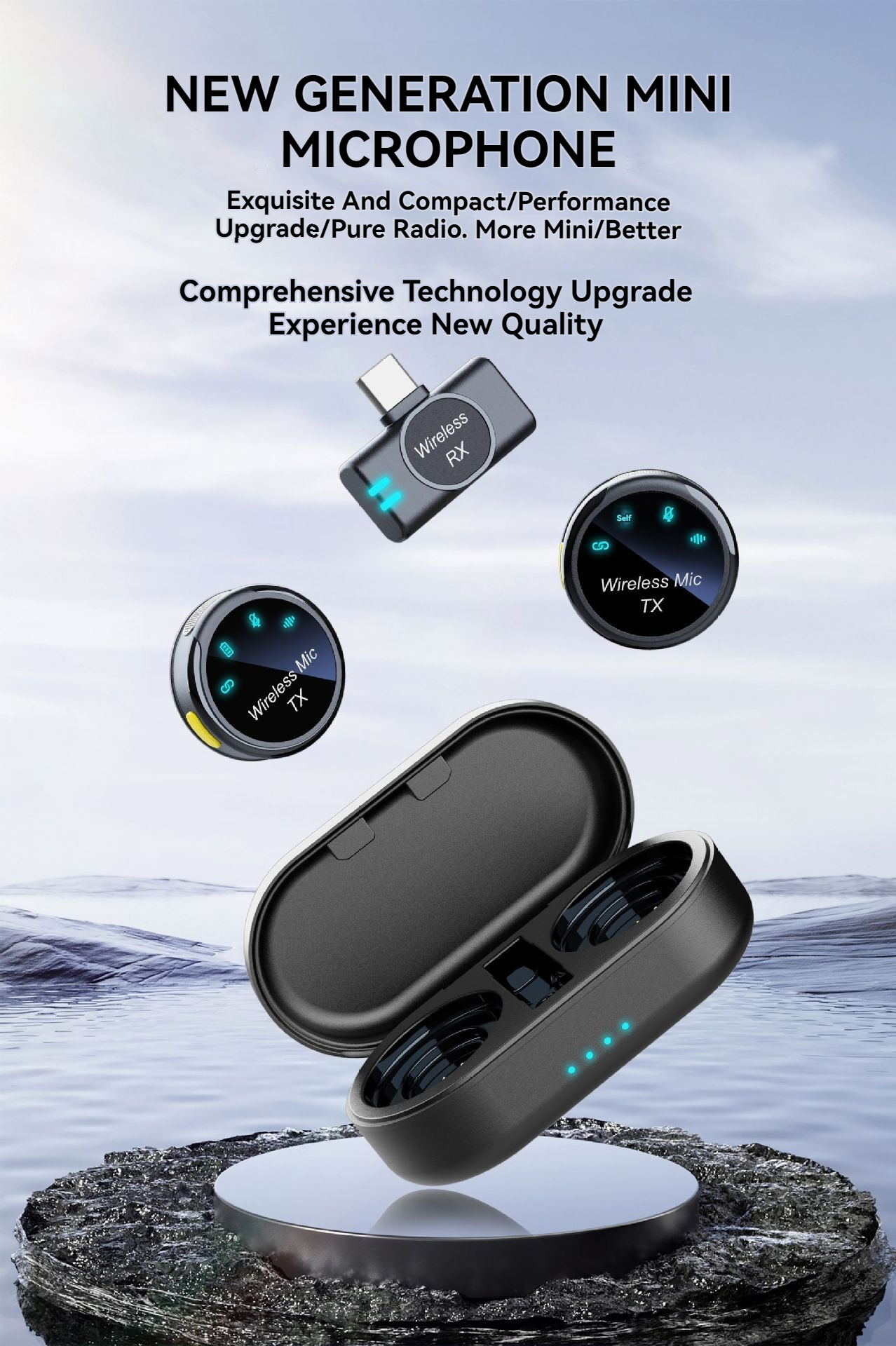 🎤 Pro Wireless Mic SG | 45H Battery | 99% Noise Cancel | iPhone/Android ...