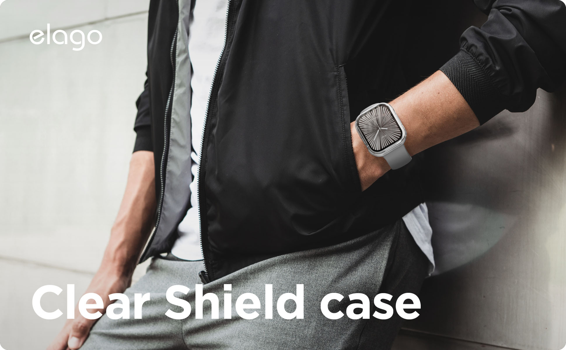 elago Clear Shield Case Compatible with Apple Watch 10, 9, 8, 7 Series ...