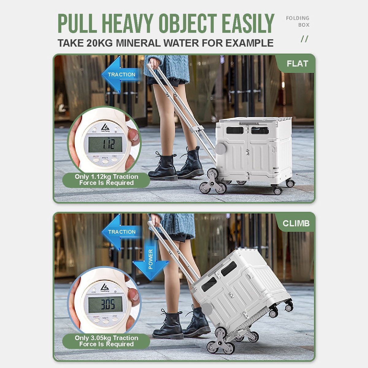 🇸🇬Koala Home🔥Foldable Trolley Foldable Grocery Trolley Shopping Large ...