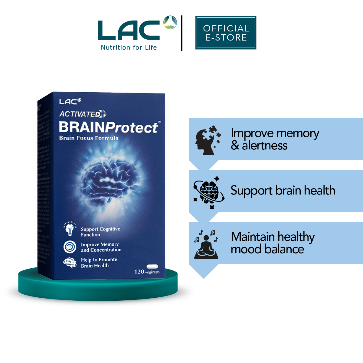 [LAC ACTIVATED] Brain Protect (120 vegicaps) | Shopee Singapore