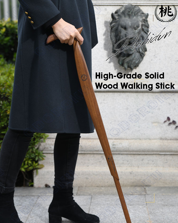 ODOROKU Natural Solid Wood Walking Cane for Seniors Wooden Walking Cane ...