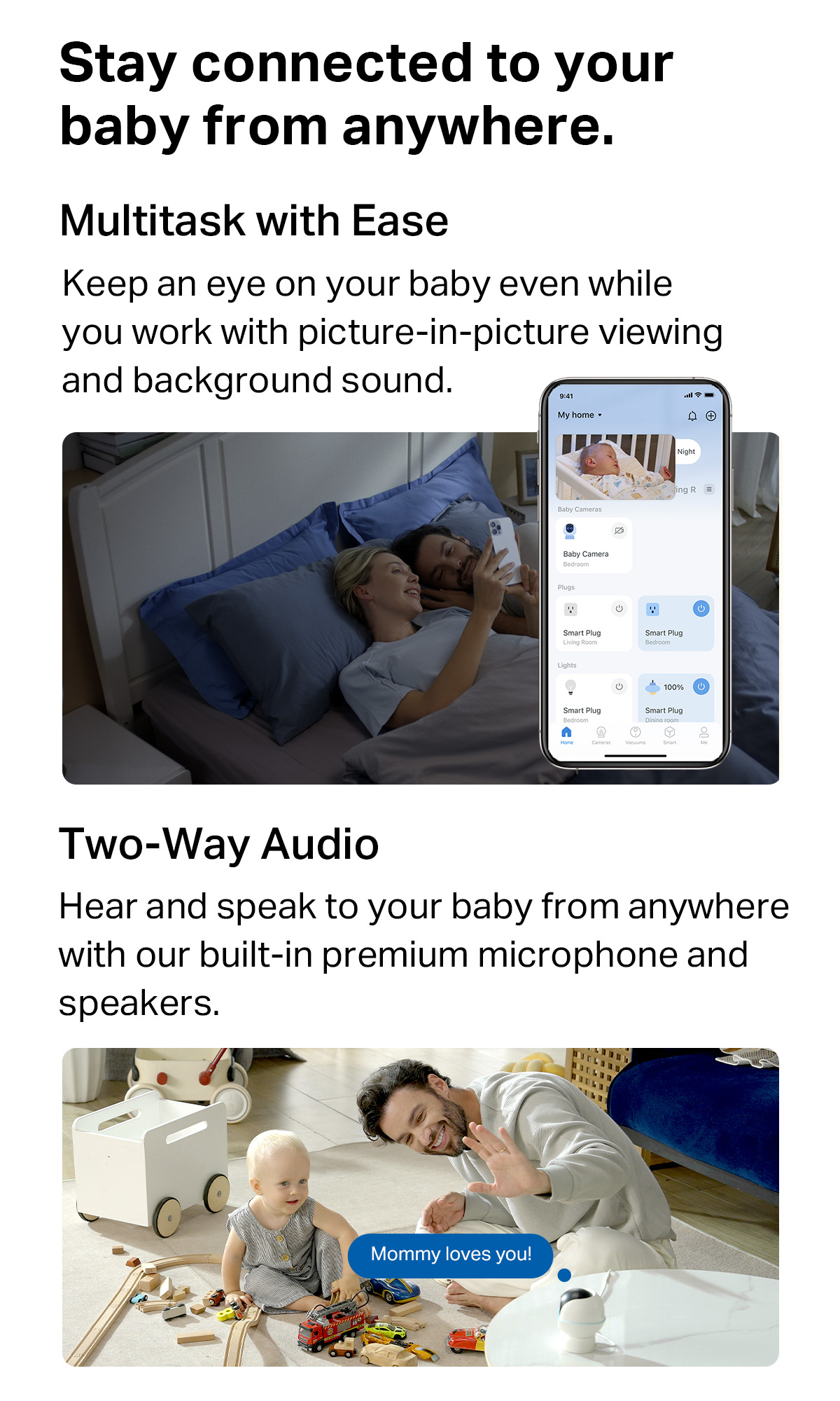 TP-Link 4K 8MP Ultra HD Baby Monitor AI Face Detection 360° Pan Tilt Night Vision Smart CCTV ...