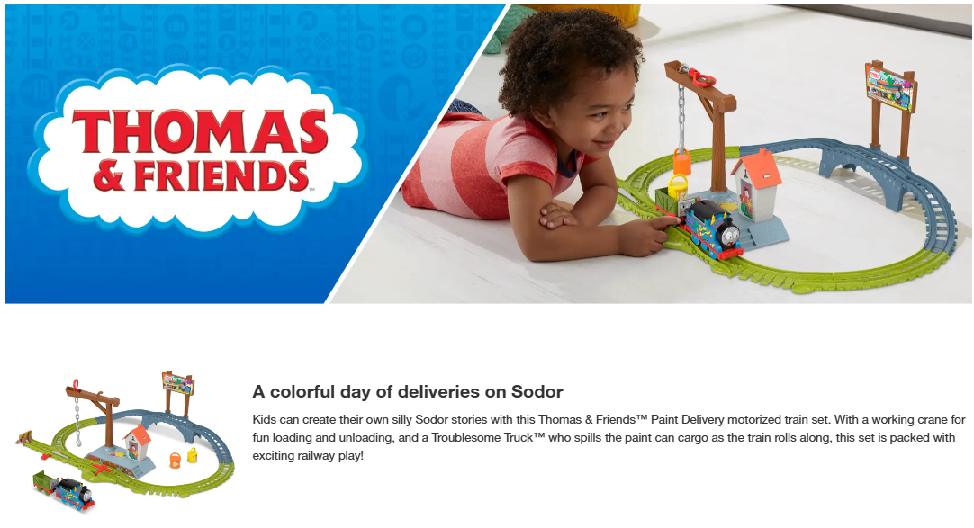 Thomas & Friends Paint Delivery Motorized Train And Track Set For ...