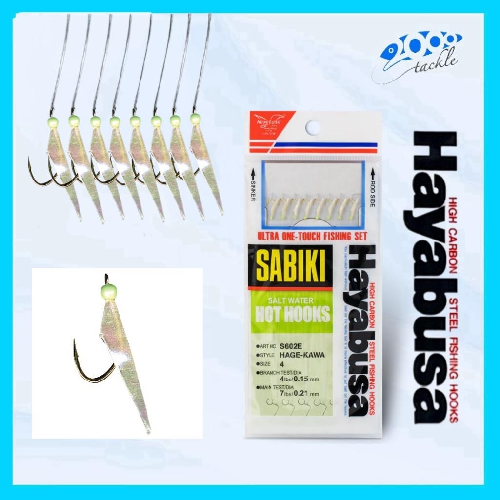 HAYABUSA S-602E HAGE-KAWA Sabiki Hooks for Jetty and Offshore Fishing ...