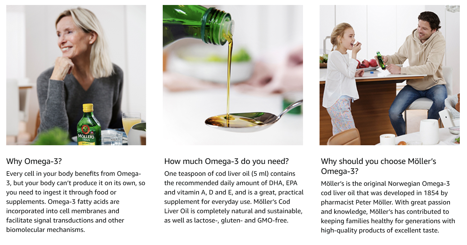 Moller’s ® | Omega 3 Cod Liver Oil | EPA, DHA, Vitamin A, D and E ...