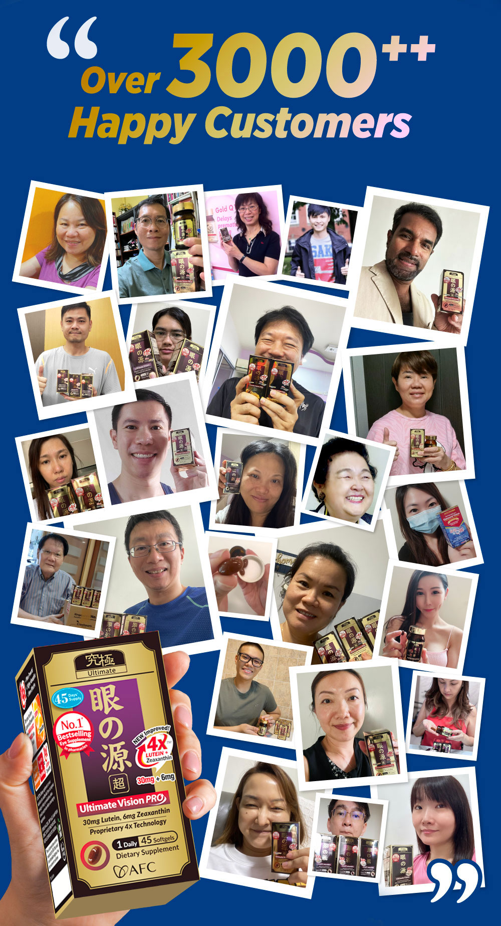 [3 Boxes] AFC Ultimate Vision PRO 4X Free Form Lutein 4X Eye Supplement ...