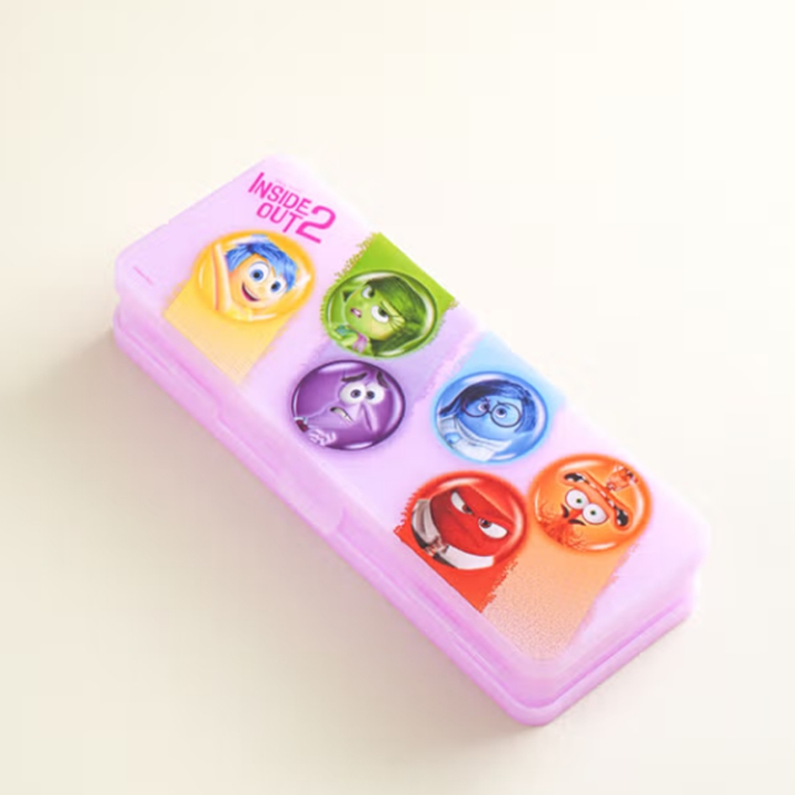 Pixar Inside Out 2 Double Layer Transparent Pencil Case Purple / 1 ...