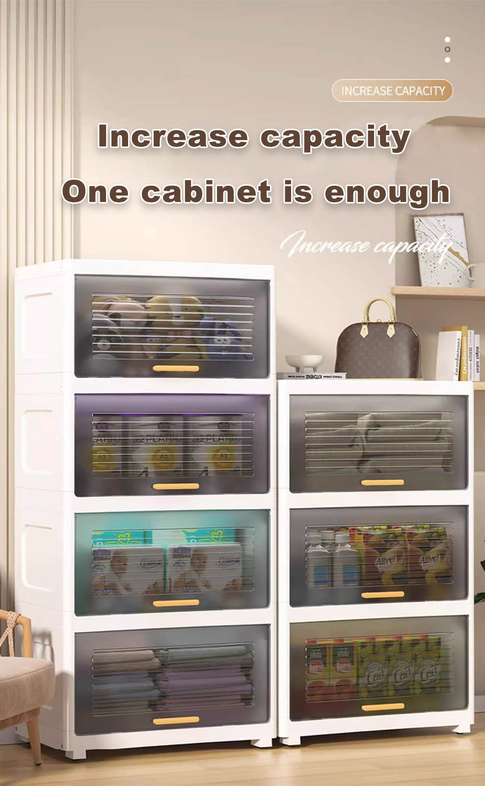 Salvo Flip Top Cabinet Transparent Storage Drawer Cabinet kitchen ...