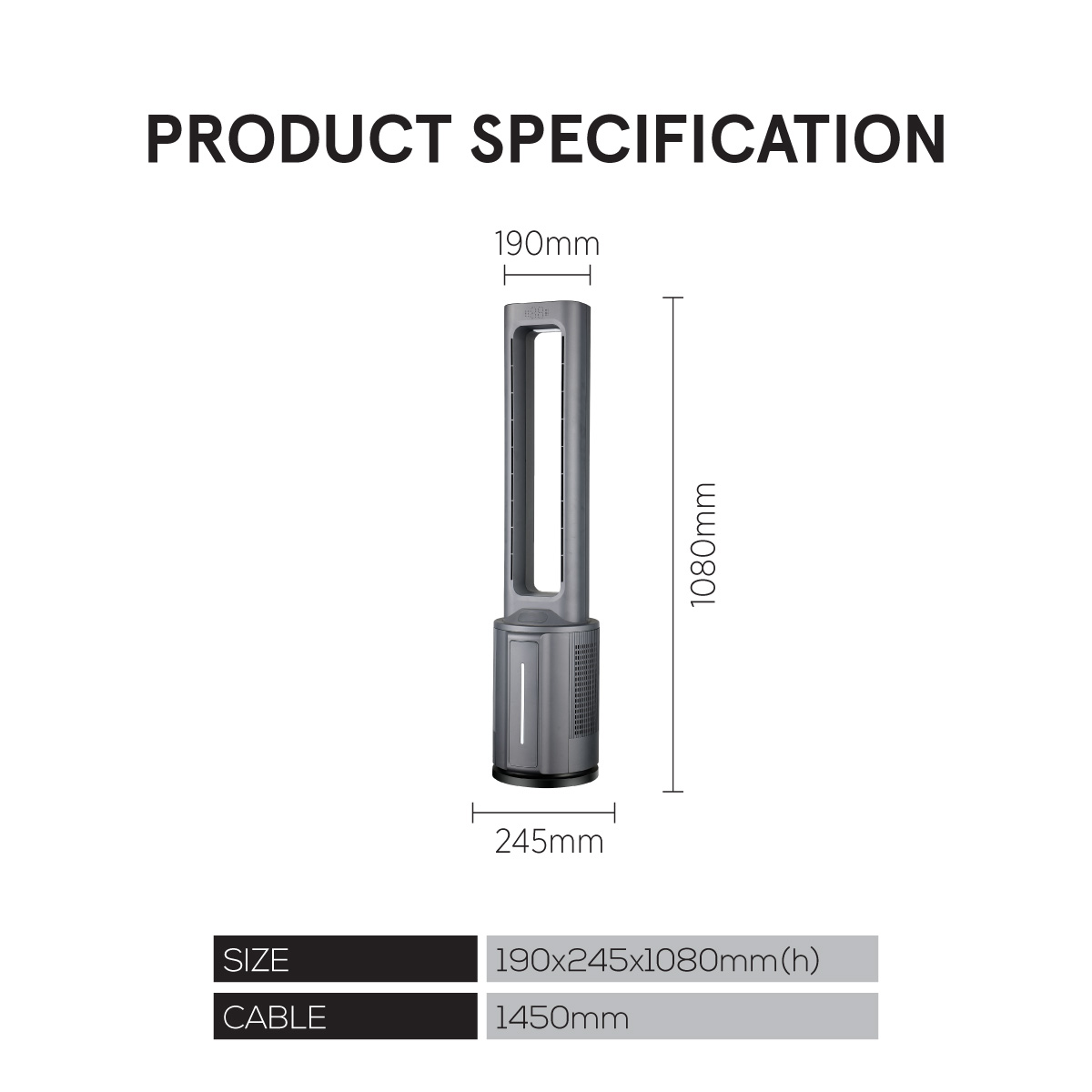 [NEA CLIMATE VOUCHER $400] iFan Stand fan, DC Bladeless Fan, Tower Fan ...