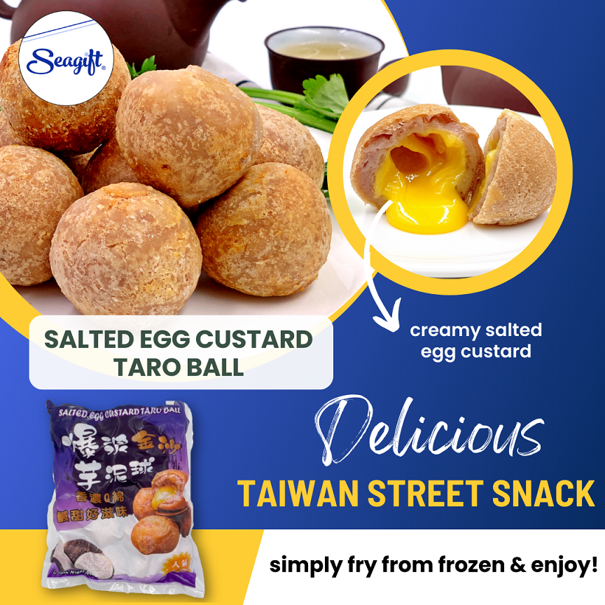 Taro Yam Ball Salted Egg Custard CNY Frozen Dessert Snack 爆浆金沙芋泥球 ...