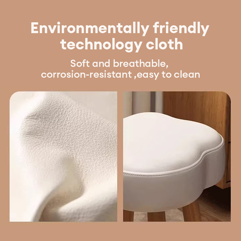 【LILI.SG】Solid wood stool home girl's bedroom makeup bench living room ...