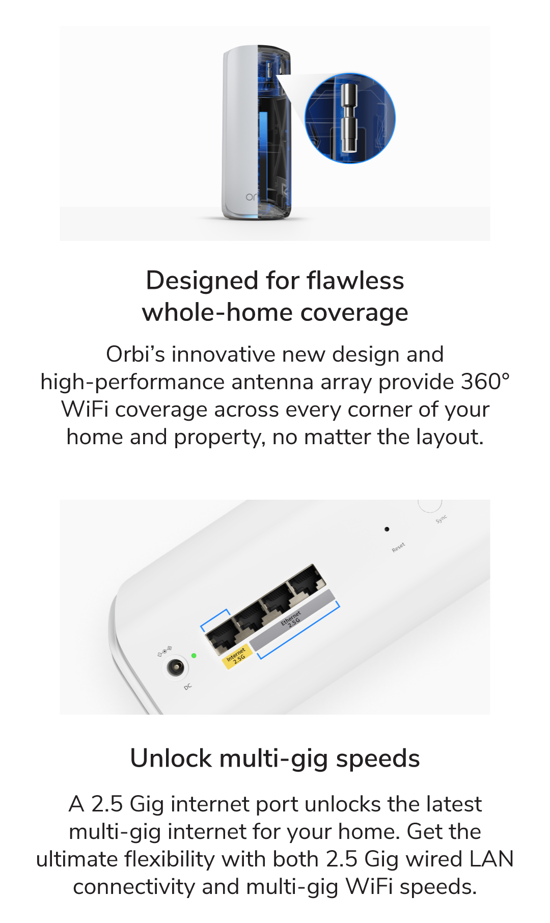 NETGEAR Orbi 770 (RBE773) WiFi 7 Mesh System: 3-Pack, Tri-Band, Up to ...