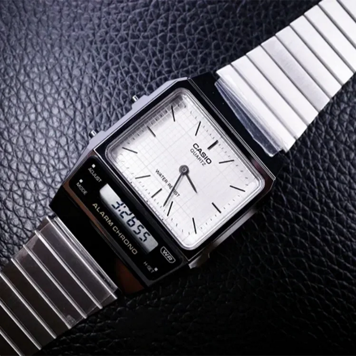 Casio Vintage Analog Digital White Dial Quartz AQ-800E-7A AQ800E-7 ...