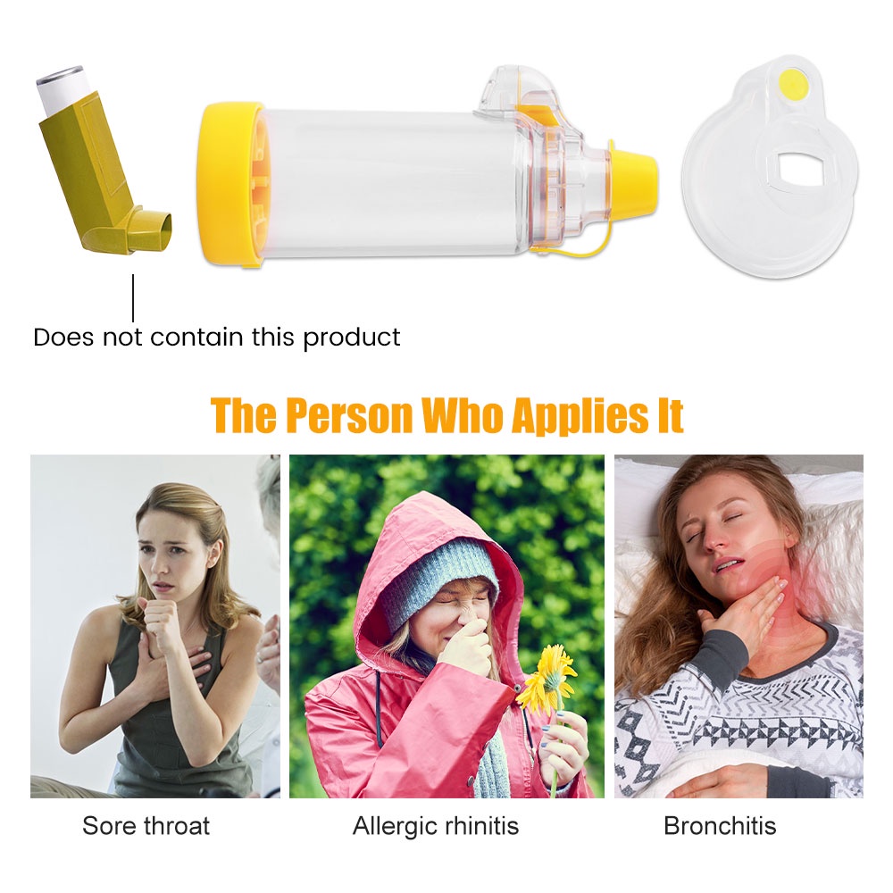 【SG】Silicone Kids Asthma Inhaler Spacer Device Aerosol Cabin For ...