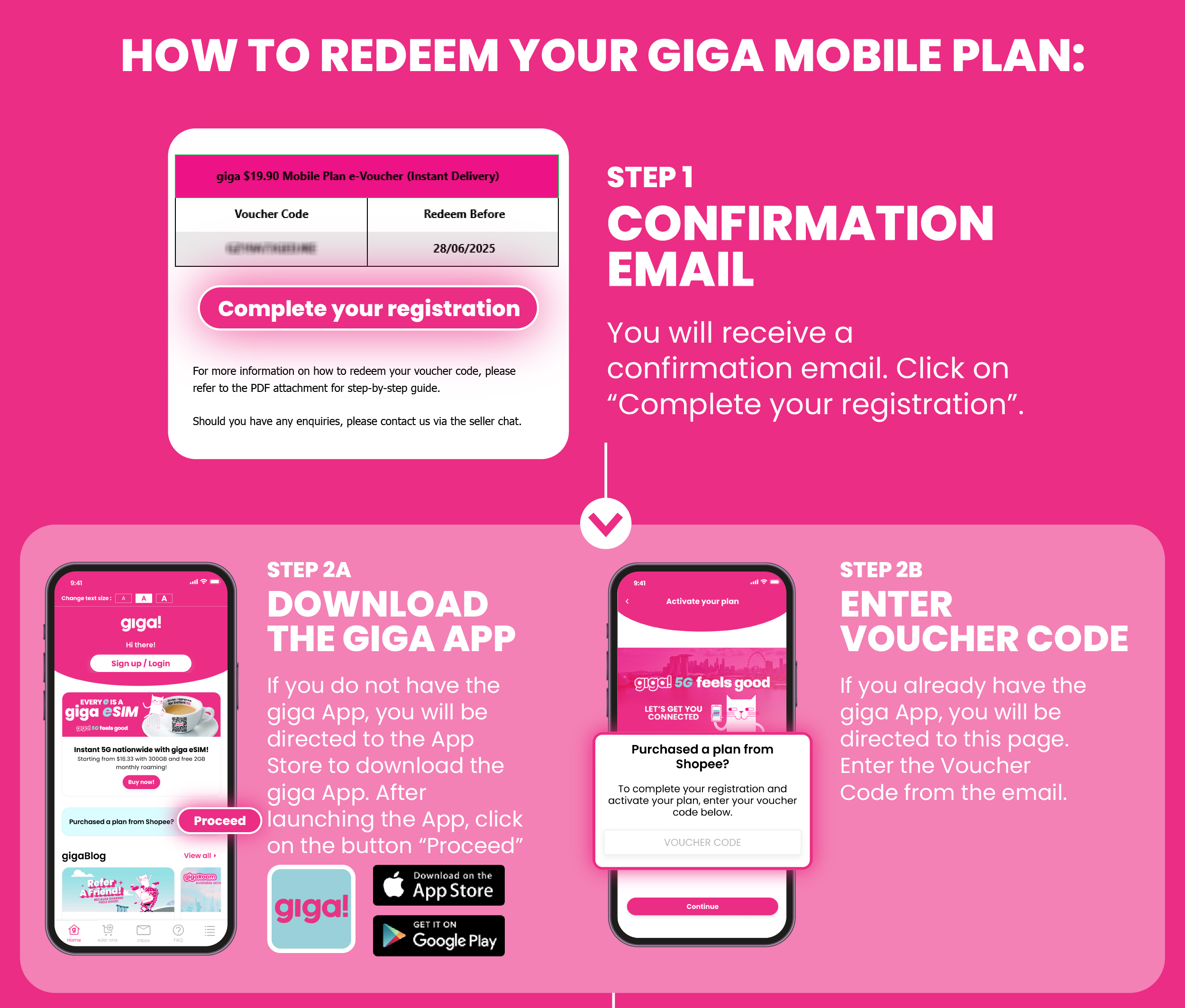 giga! 5G 500GB, $20.37 Monthly Mobile Plan (Instant Delivery) | Shopee ...