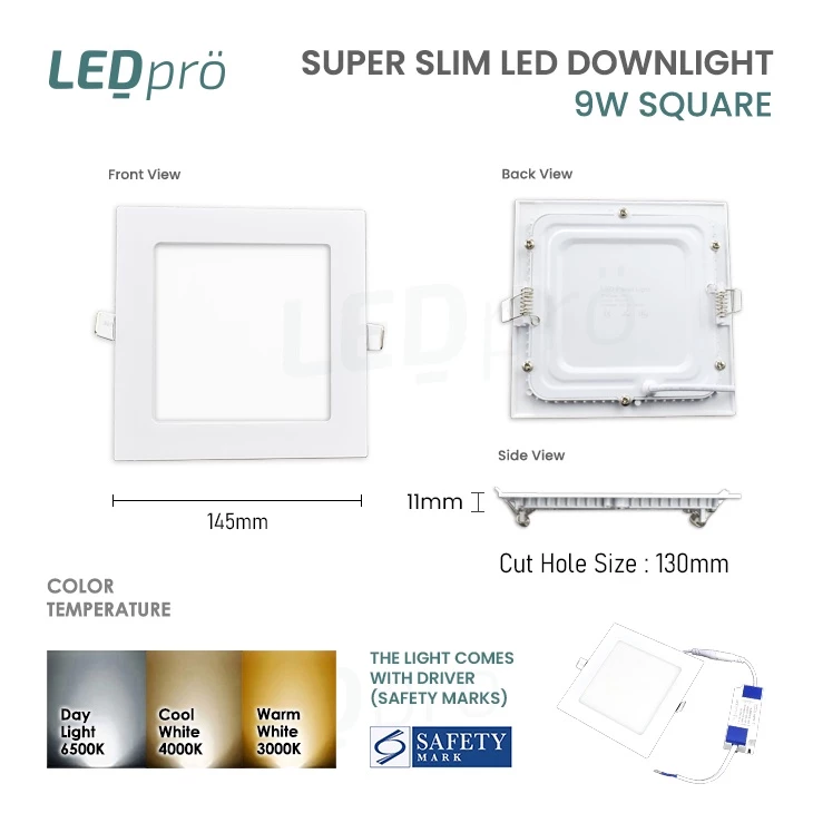 [Buy 2 Free 1] LED Pro Safety Mark Driver Recessed Downlight/Panel ...