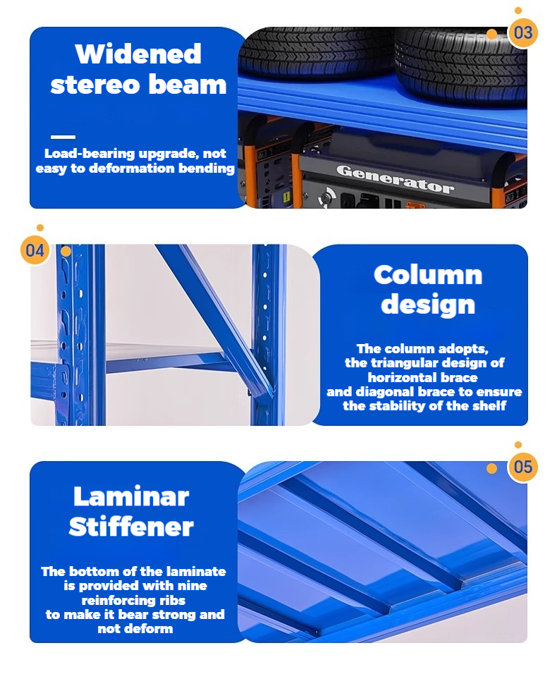 PM Load 500KG Adjustable Metal Rack Organizer Layer Steel Rack Shelves ...