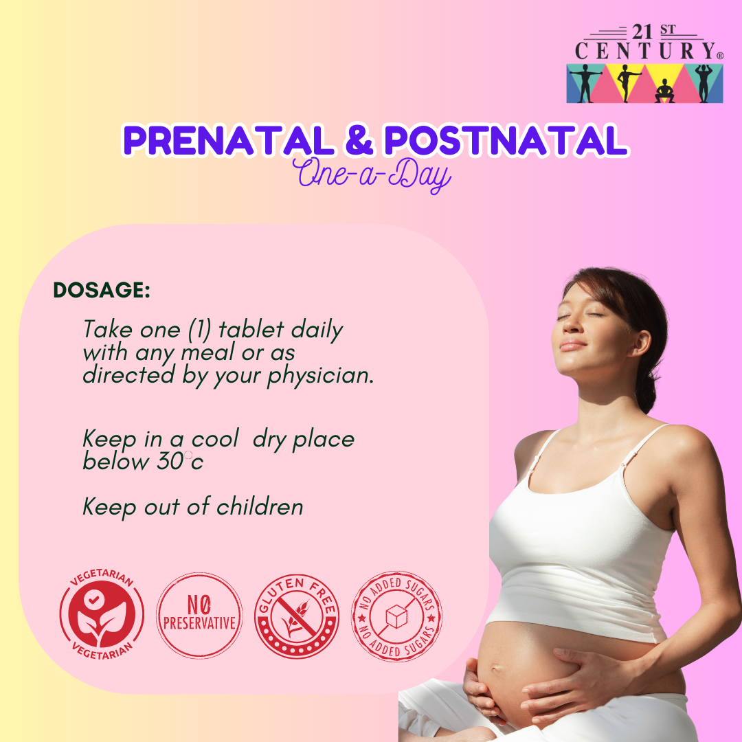 *NEW & IMPROVED FORMULA* 21st Century PreNatal & PostNatal - 60 Tab ...