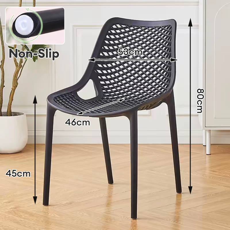 【Free Installation】OSUM Plastic mesh chair Balcony dining chair stool ...