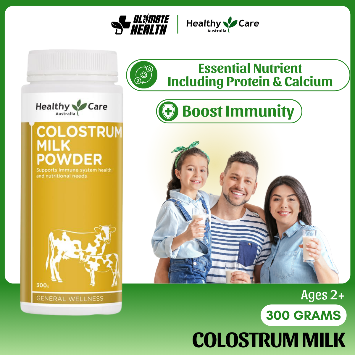 Healthy Care, Colostrum Milk Powder, Immunity, Calcium, Nutrition, 300 ...