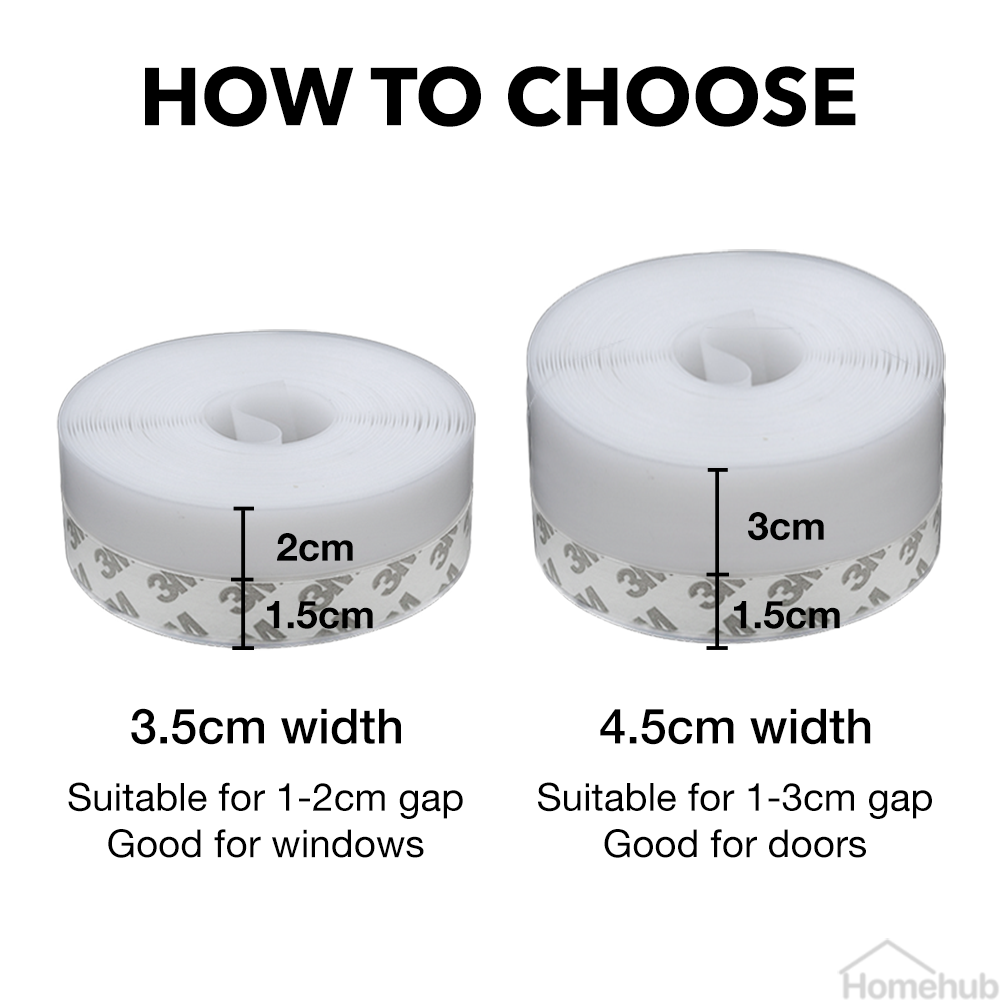 Homehub Door Sealing Tape Strip Bottom Seal Gap Bathroom Glass Dust Blocker Insect Stopper ...